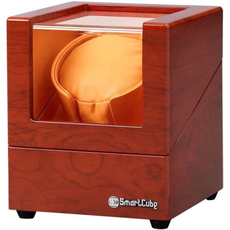 Smartcube 자동 시계용 싱글 워치 와인더 나무로 된 슈퍼 조용한 일본 모터 워치 와인더 박스 4 회전 모드 설정 플렉시블