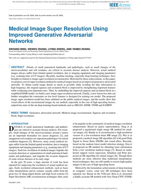 pdf medical image super resolution using improved generative