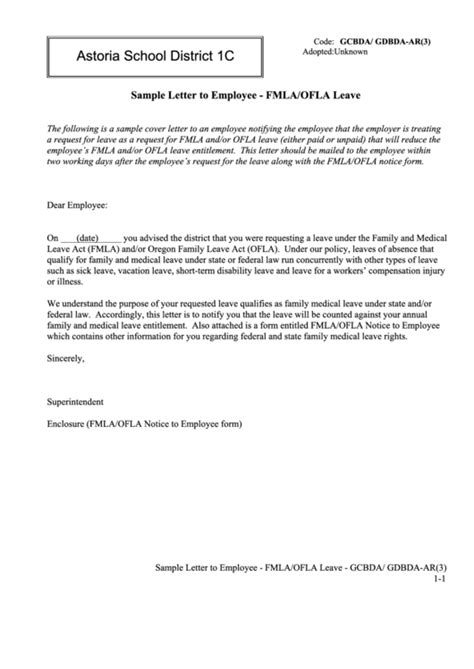Fmla Exhausted Letter Template