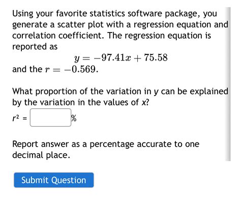 Solved Using Your Favorite Statistics Software Package You