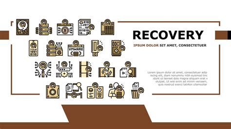 Data Recovery Computer Processing Landing Header Vector 9930861 Vector