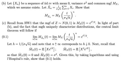 4 15 points 5 points part central limit theorem