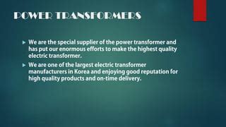 Power Transformers PPT