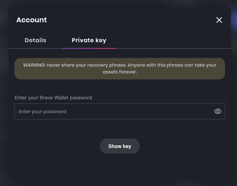 Typo In The Brave Wallet Show Private Key Ui · Issue 26120 · Brave