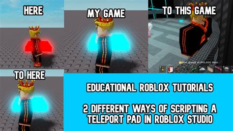 DIFFERENT WAYS OF SCRIPTING A TELEPORTER PAD IN ROBLOX STUDIO YouTube
