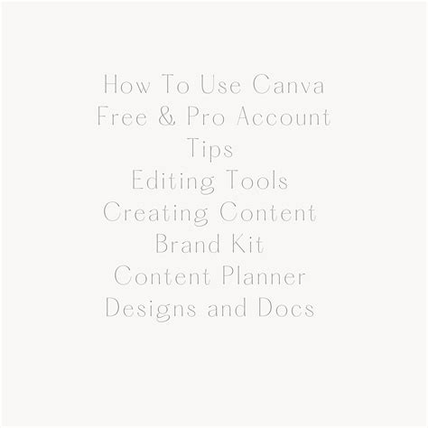 Canva Guide How To Create Quality Designs And Documents Digital PDF Download Etsy