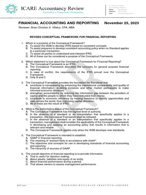 Far0801b Revised Conceptual Framework For Financial Reporting Pdf