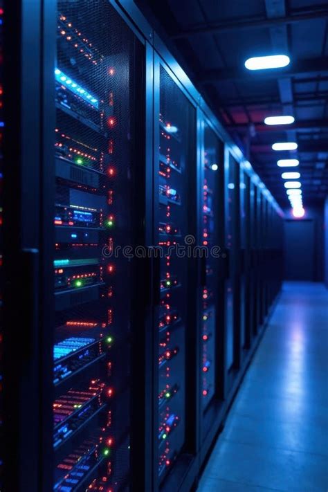 Data Center Server Racks Internet Projection Connection Cybersecurity