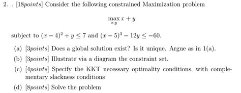 solved 2 [18points consider the following constrained