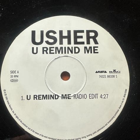 Usher U Remind Me 12" Single 2001 UK – MusicGoldmine.com
