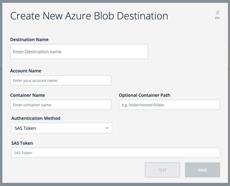 Outgoing Azure Blob Integration Walkme Help Center