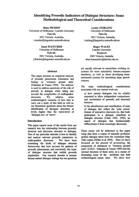 pdf identifying prosodic indicators of dialogue structure some