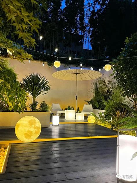 庭院景观灯光设计 花瓣网