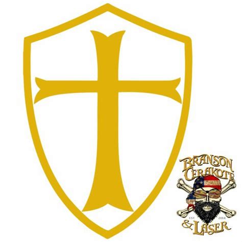 Crusader Cross And Shield Stencil Archives Branson Cerakote And Laser