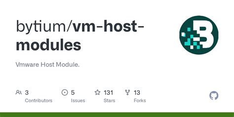 Github Bytiumvm Host Modules Vmware Host Module