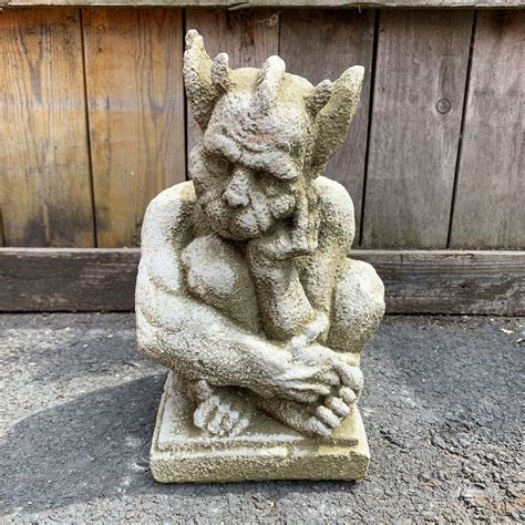 Darthome Stone Horned Gargoyle Garden Statue Darthome Limited