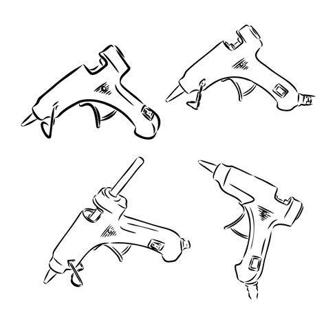 Glue Gun Vector Sketch 36438632 Vector Art At Vecteezy