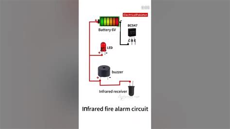 Infrared Fire Alarm Circuit Bc547 Buzzer Led Youtube