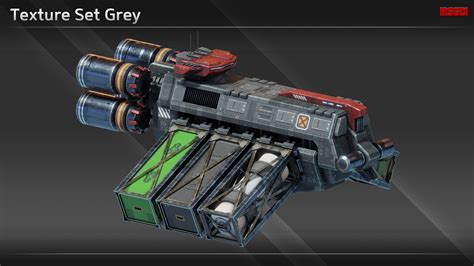 3d model spaceship cfs3 light freighter vr ar low poly cgtrader