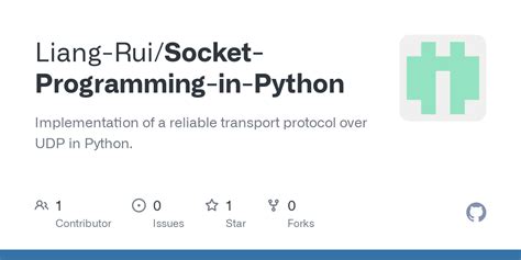Github Liang Rui Socket Programming In Python Implementation Of A Reliable Transport Protocol