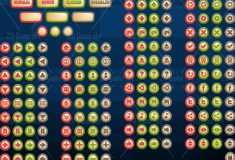 Casual Stripes Game GUI Game Art 2D