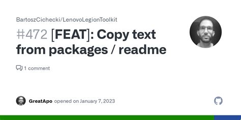 [feat] copy text from packages readme · issue 472 · bartoszcichecki