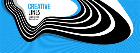 크리에이티브 라인 벡터 추상적 배경 3d 원근 선형 그래픽 디자인 구성 차원 회전 포스터 또는 배너의 줄무늬 3차원 형태에 대한 스톡 벡터 아트 및 기타 이미지 Istock