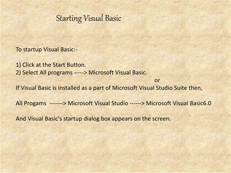 Introduction To Visual Basic Pptpptx