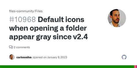 Default Icons When Opening A Folder Appear Gray Since V24 · Issue 10968 · Files Community