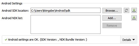 Issues When Attempting To Set Up For Android Build Development