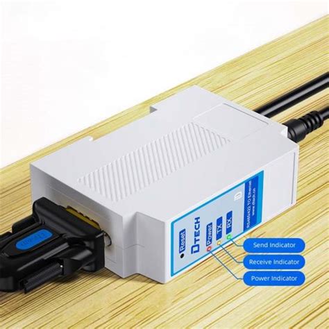High Resolution DTECH Industrial Grade High Quality Serial Port Device Servers Din Rail Rs To