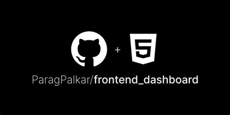 Parag Palkar On Linkedin Github Paragpalkarfrontenddashboard A