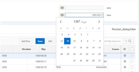 Oracle APEX Capabilities OAC Persian Datepicker For Oracle APEX
