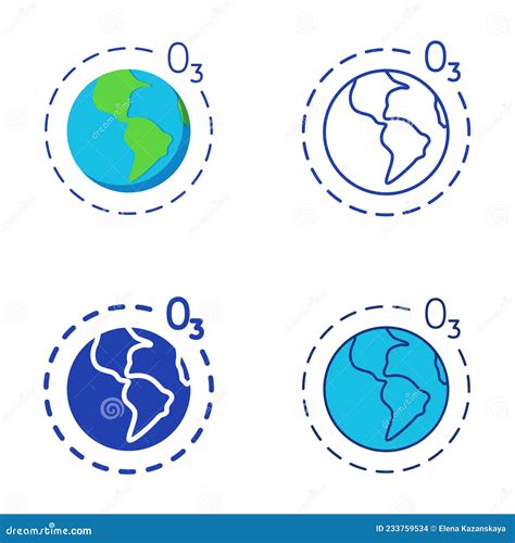 Ozone Layer Linear Icon Modern Outline Ozone Layer Logo Concept Vector Illustration