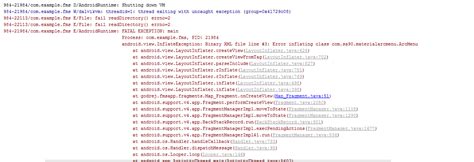 Getting Below Error While Inflating Material Arc In Android Stack