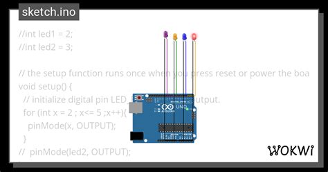 Blink Function ForLoop Wokwi ESP STM Arduino Simulator