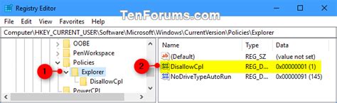 Hide Specified Control Panel Items In Windows Tutorials