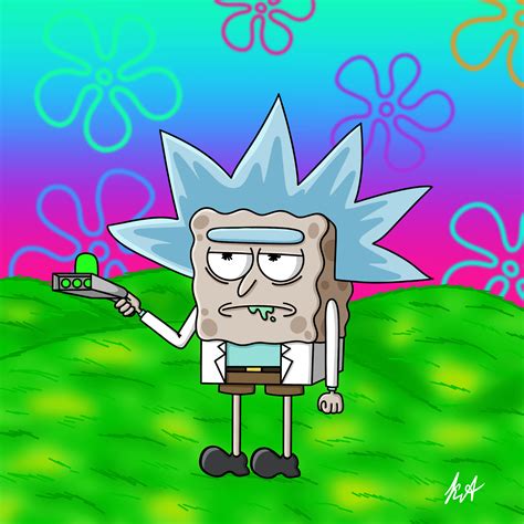 Rick As Spongebob On Procreate R Digitalart