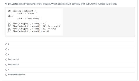 Solved An Stl Vector Named V Contains Several Integers