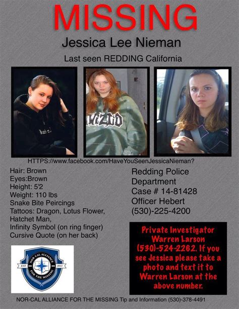 Missing Jessica Nieman Danielle Bertolini Sheila Franks Jeff Joseph Redheaded Blackbelt