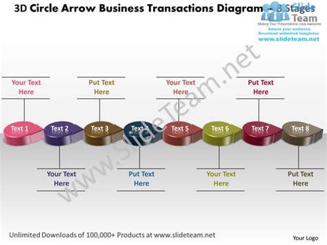 business power point templates 3d circle arrow transactions diagram sales ppt slides ppt