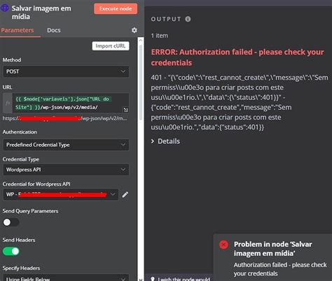 Error Authorization Failed Please Check Your Credentials Questions