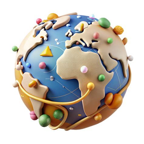 Elegant Classic Hand Drawn World Map Showing Trade Routes Cutout