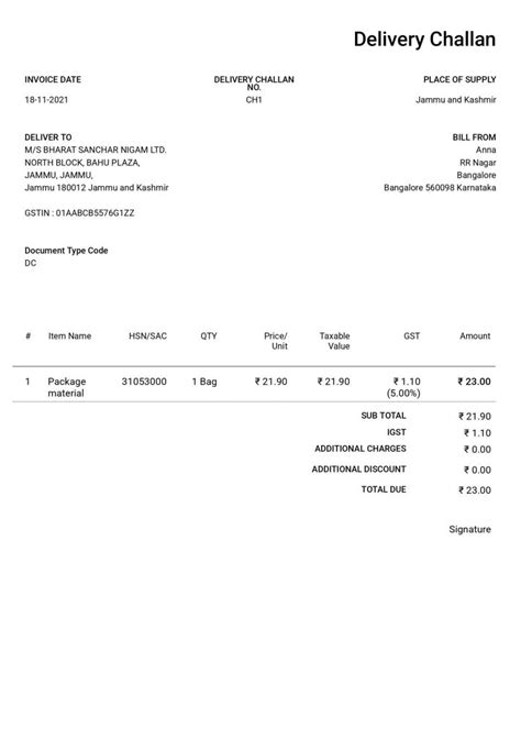 Delivery Challan Formats And Templates To Use By Businesses