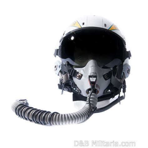 Us Fighter Pilots Helmet And Oxygen Mask