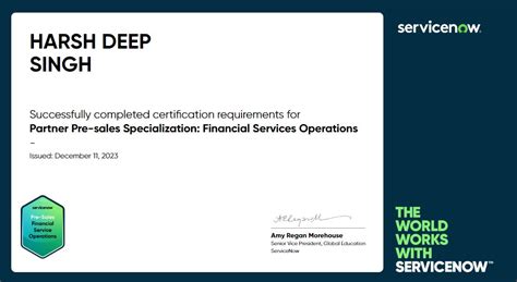 Harsh Deep Singh On Linkedin Servicenow Financialoperations Techachievement Certification