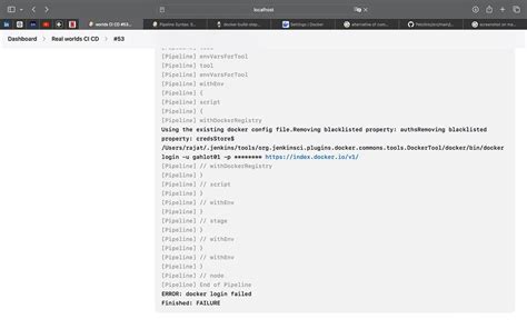 Docker Login Failed Through Jenkins On Macos Ask A Question Jenkins
