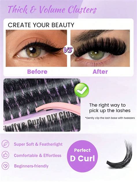 275pcs Cluster Eyelash Extensions Kit Lash Clusters 80d 100d 180d Diy Lash Extension Volume 10
