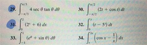 Solved Evaluating A Definite Integral In Exercises 9 34
