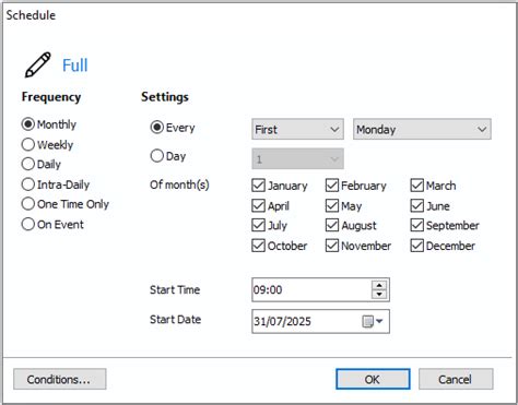 Managing Backup Schedules